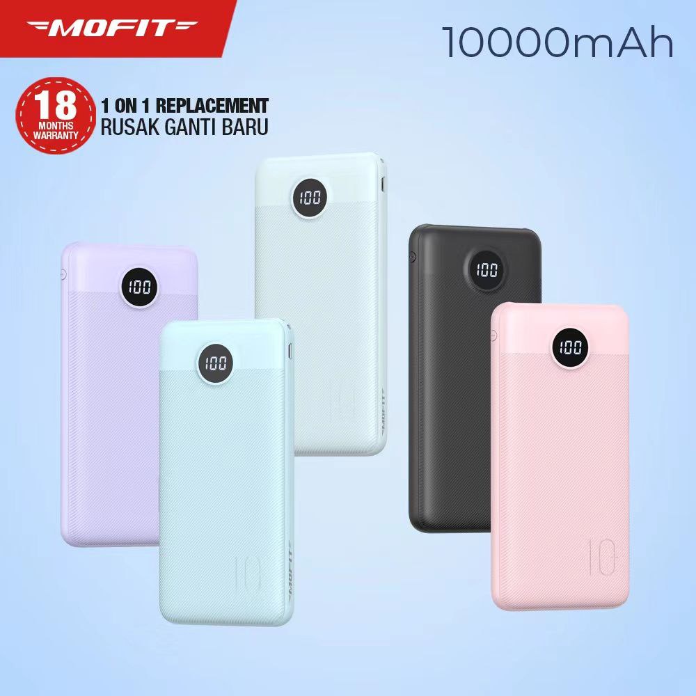 Jual MOFIT M18 Powerbank 10000mAh LCD Digital Display Fast Charge 2.4A ...