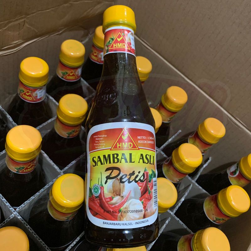 Jual HMD Sambal Asli Petis Botol Kecil 150ml & Botol Besar 340ml ...