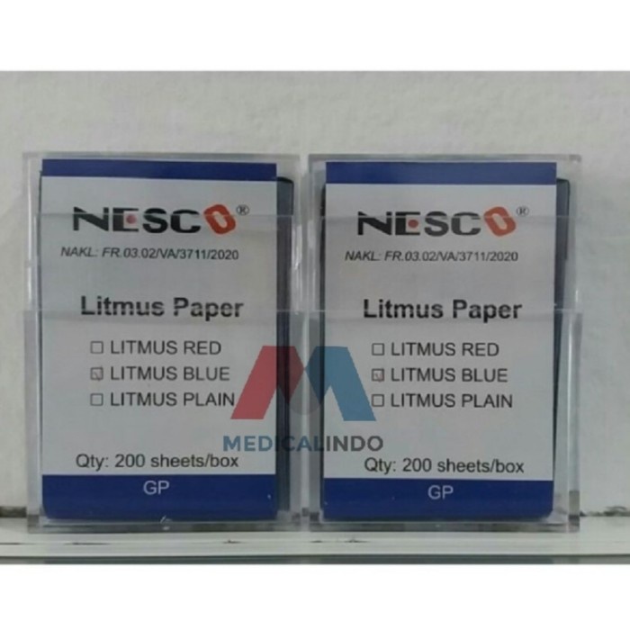 Jual LITMUS PAPER BLUE / KERTAS PH PAPER LAKMUS BIRU NESCO TEST ASAM ...