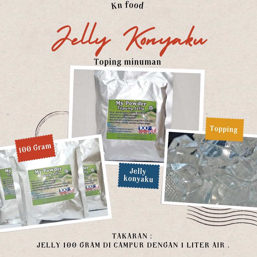 Jual Bubuk Jelly Konyaku 1 ONS-Jelly Powder 100 gram-jelly Powder-Jelly Konyaku | Shopee Indonesia
