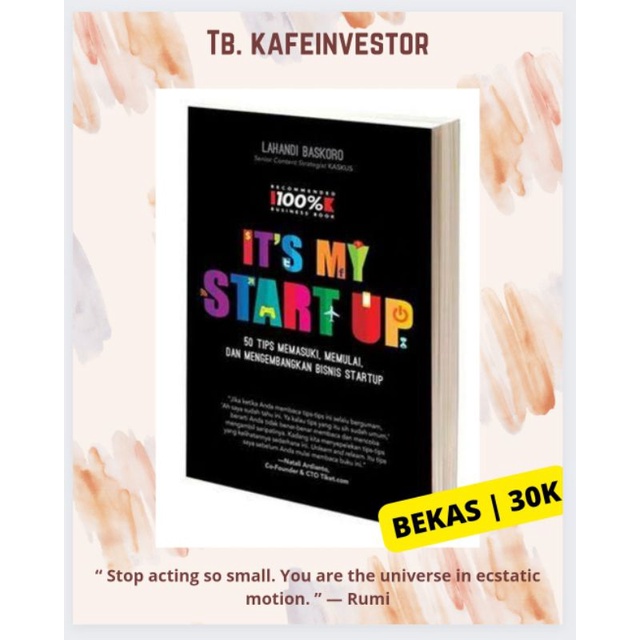 Jual buku its my startup | Shopee Indonesia