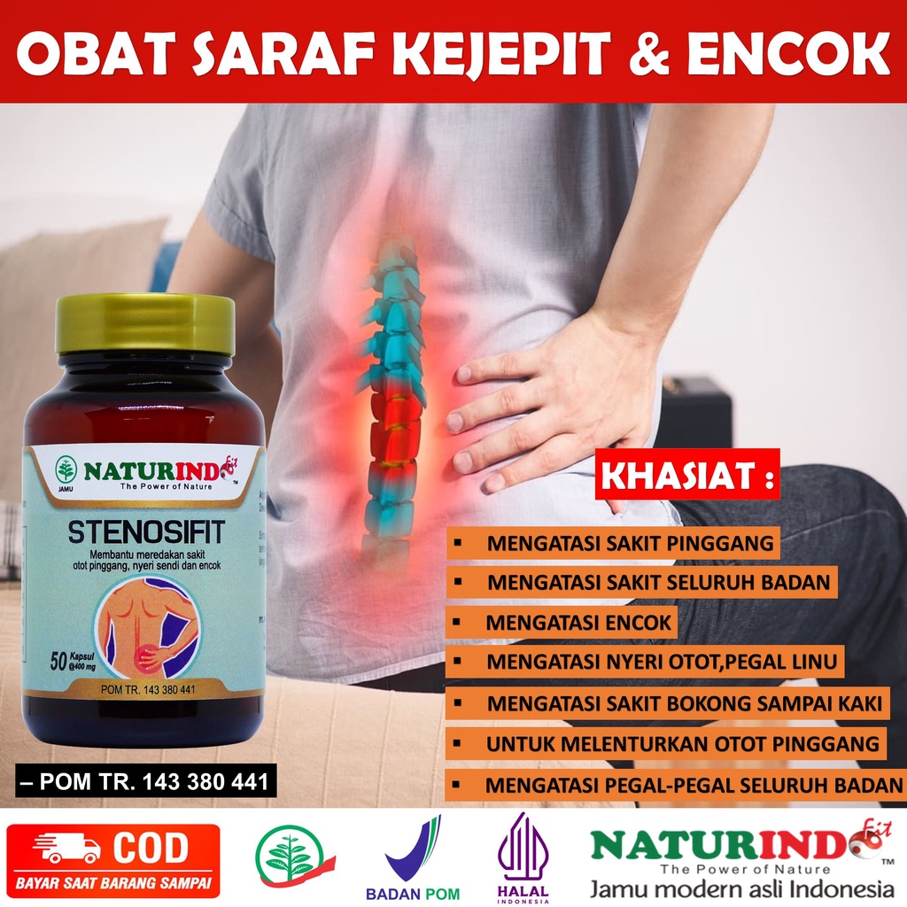 Jual Obat saraf kejepit tulang belakang / sakit tulang ekor, Obat sakit ...