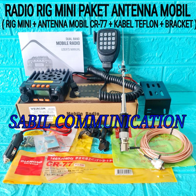 Jual PAKET RADIO RIG MOBIL MINI DUALBAND WEIRCOM WR9800 MIRIP WEIRWEI ...