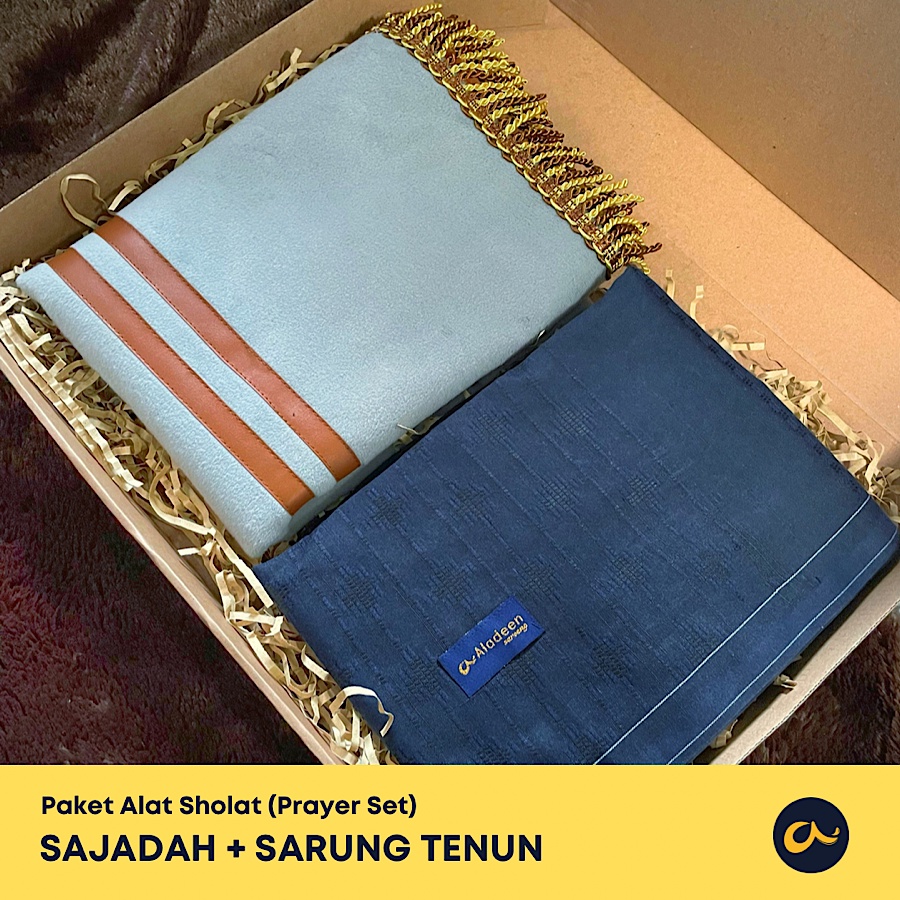Jual Paket Alat Sholat - Sajadah (Tanpa Busa) dan Sarung Tenun Aladeen ...