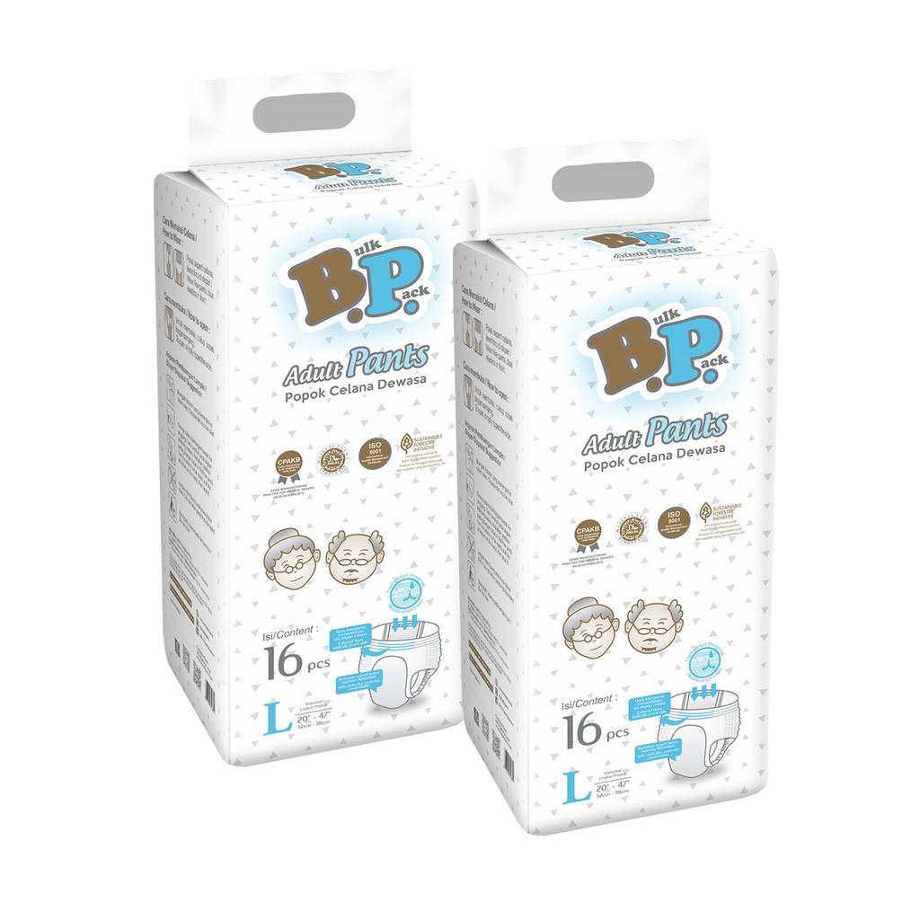 Jual BP Diapers Adult Pants / Popok Dewasa model Celana ukuran L isi 16 ...