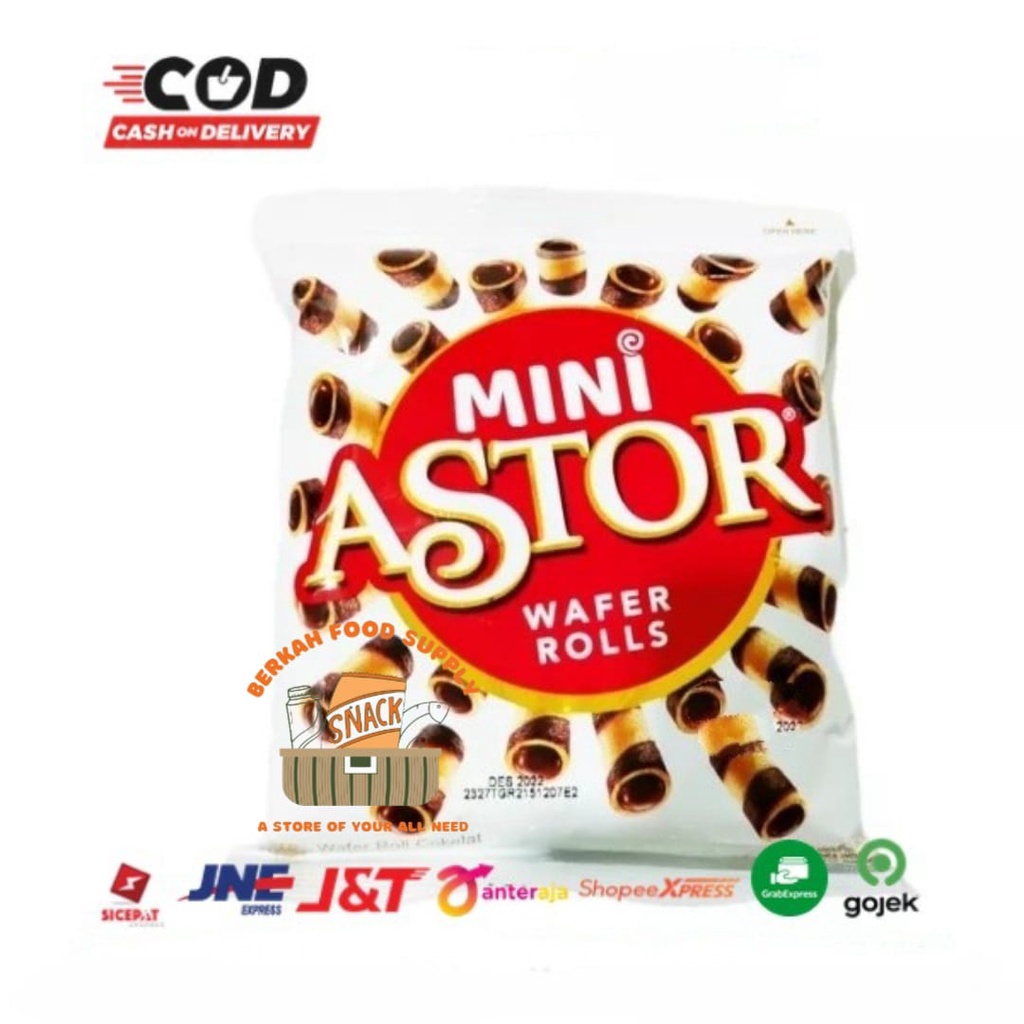 Jual ( BERKAH ) MINI ASTOR Wafer Rolls 21 gr Mini Astor Wafer Coklat ...