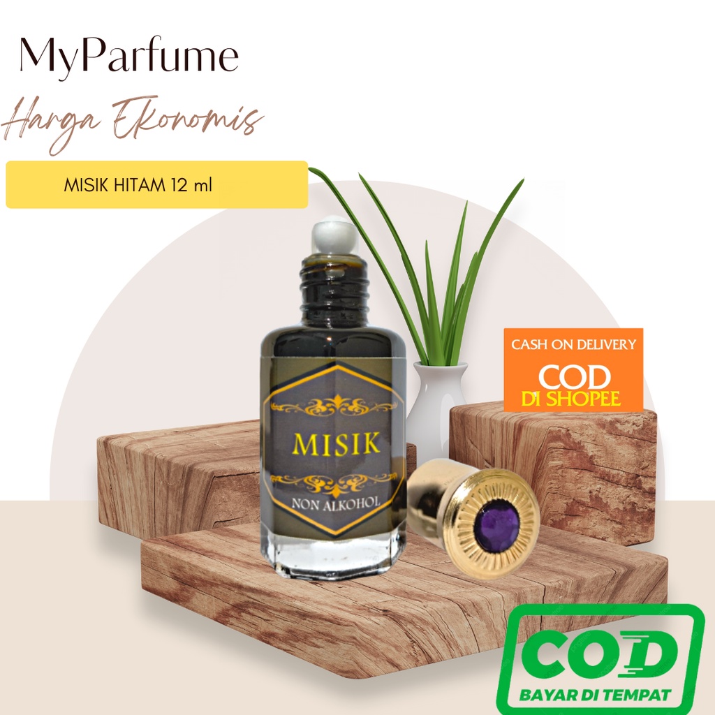Jual Minyak Wangi Misik Hitam Murni Non Alkohol Parfum Arab Saudi 12 ml ...