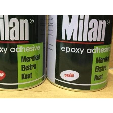 Jual EPOXY RESIN + HARDENER MILAN / 1 SET 380 GRAM / LEM SERBAGUNA ...