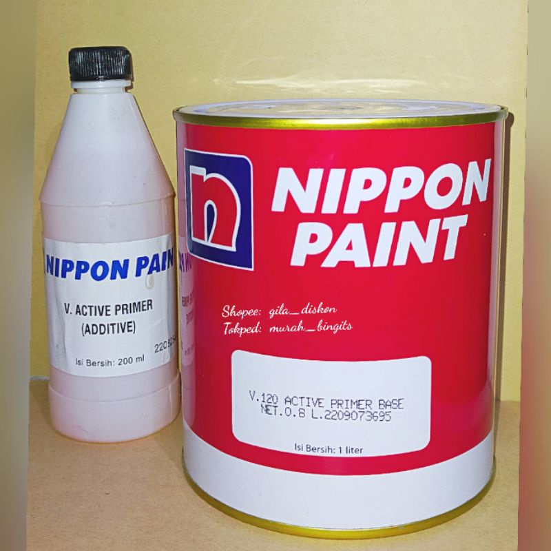 Jual ACTIVE PRIMER Nippon Paint, cat dasar aluminium dan besi | Shopee Indonesia