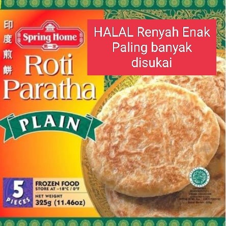 Jual Roti canai cane Maryam prata paratha plain spring home 325g ...
