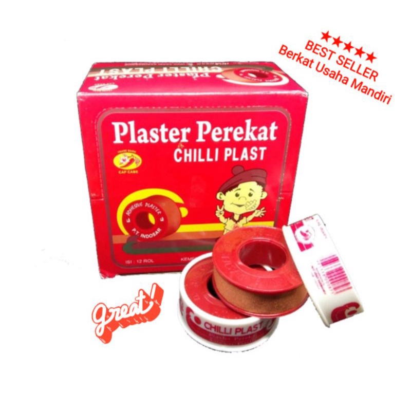 Jual Plester Perekat Chilli Plast isi 12 Roll (By Koyo cabe) | Shopee ...