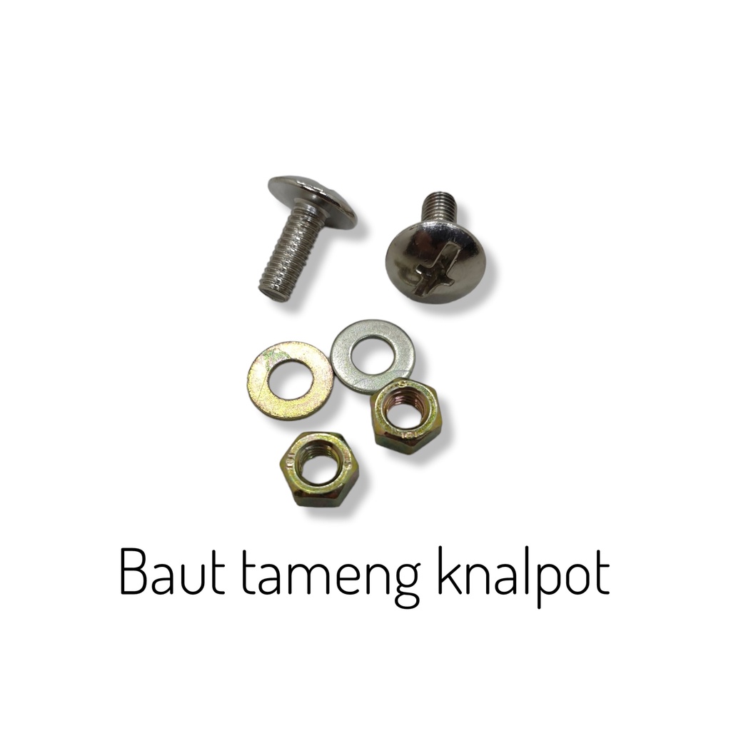 Jual Baut Cover Tameng Knalpot Baut Ring Mur M6 Universal Semua Motor ...