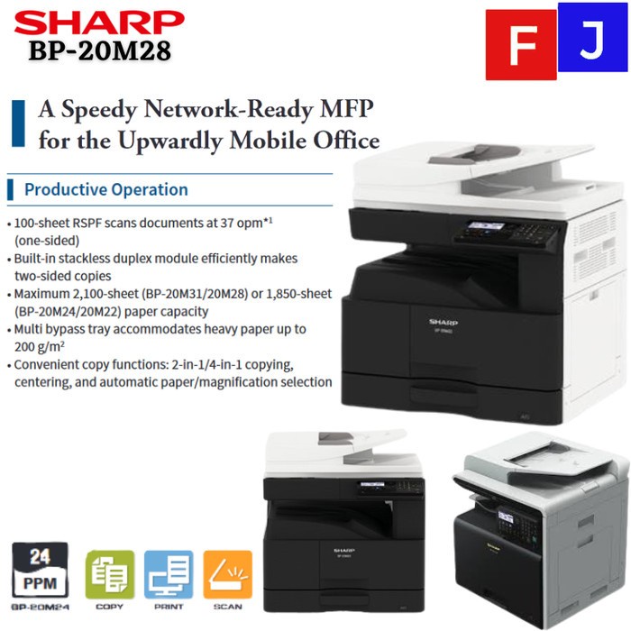 Jual Mesin Fotocopy SHARP BP-20M28 DADF Kertas A3 A4 Print Scan Copy RESMI | Shopee Indonesia