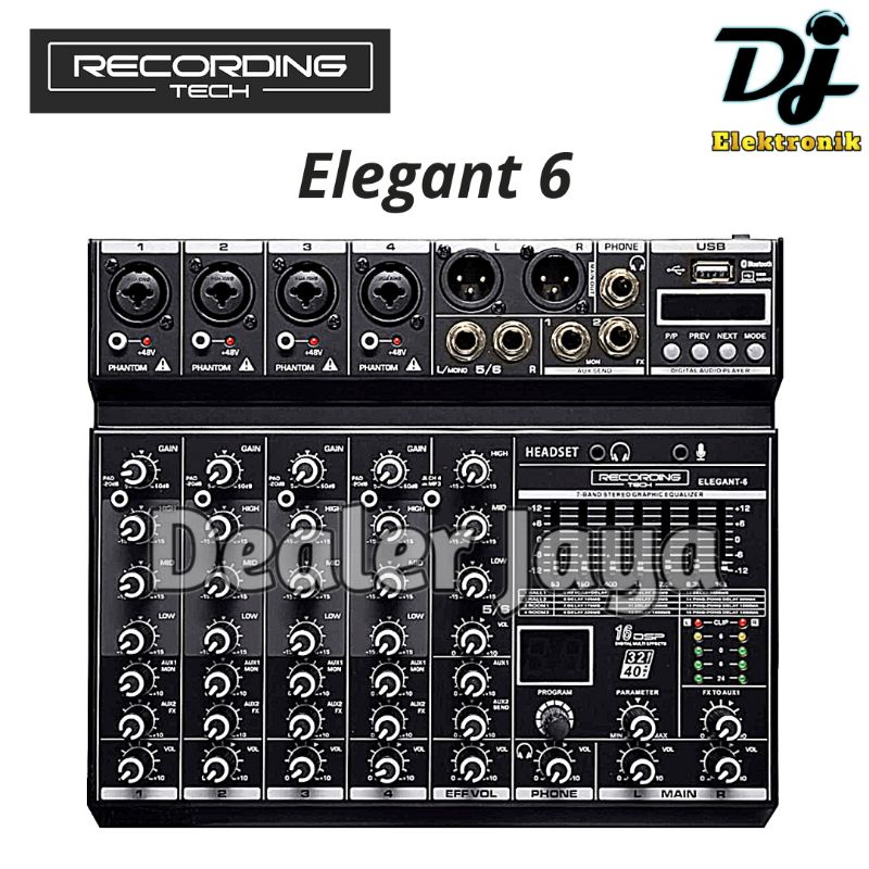 Jual RECORDING TECH ELEGANT 6 / ELEGANT6 - Mixer Analog 6 channel RT ...