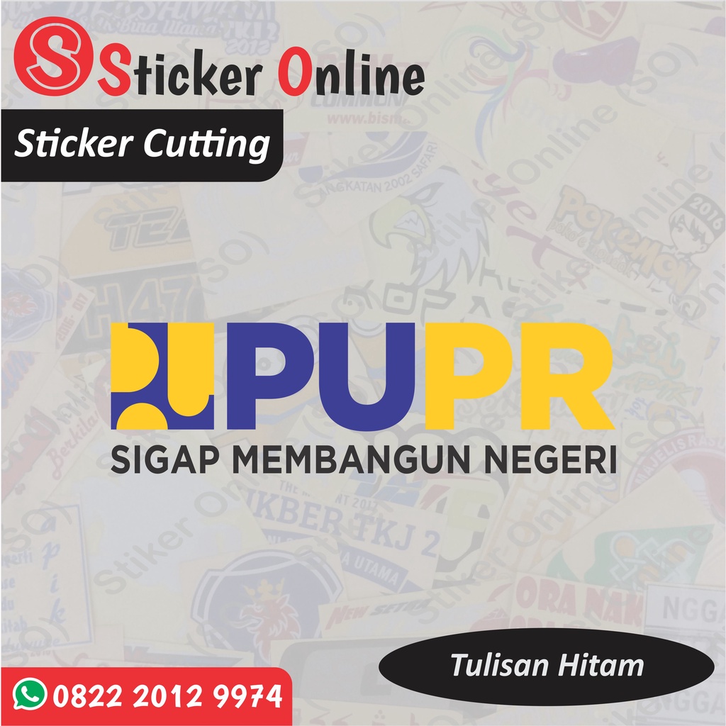 Jual Stiker Logo PUPR | Sticker Cutting Motor Mobil Helm | Shopee Indonesia