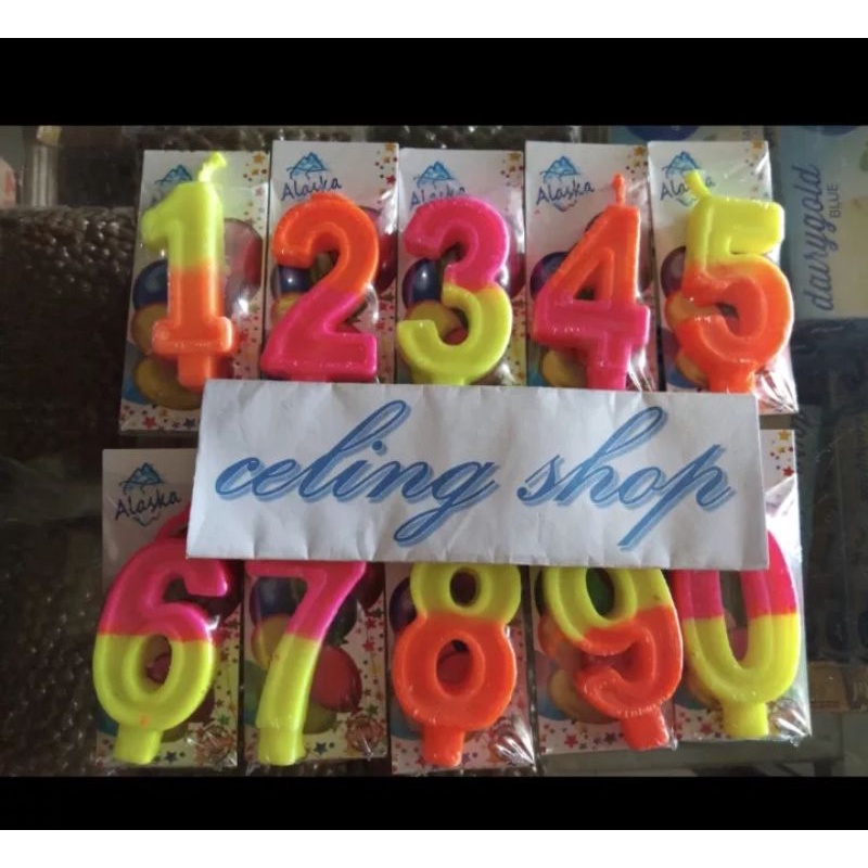Jual Lilin Angka/Birthday Candle Number/Lilin Ulang Tahun warna MURAH ...