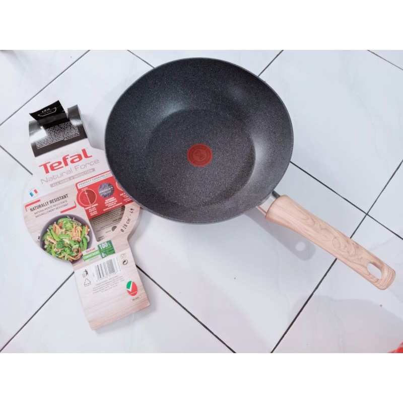 Jual Tefal Natural Force Wookpan 28cm Premium Cookware/Wajan Anti Lengket (Minus) | Shopee Indonesia