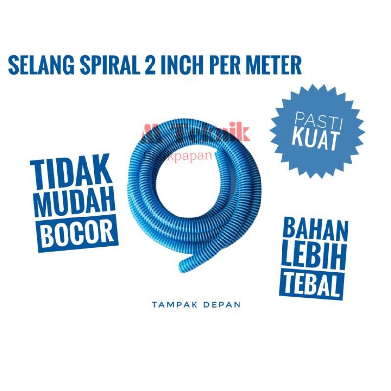 Jual Selang hisap air spiral kawat 2 inch Spring Hose Alkon 2" per ...