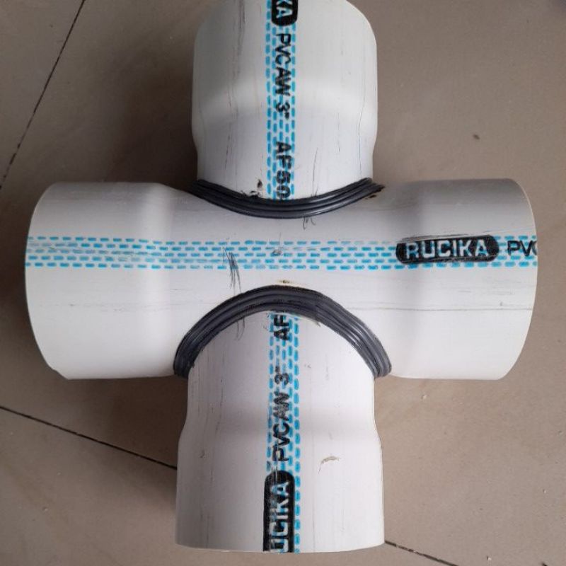 Jual tee cross 3 inchi ruc*ka sambungan pipa bentuk plus 3 inchi ...
