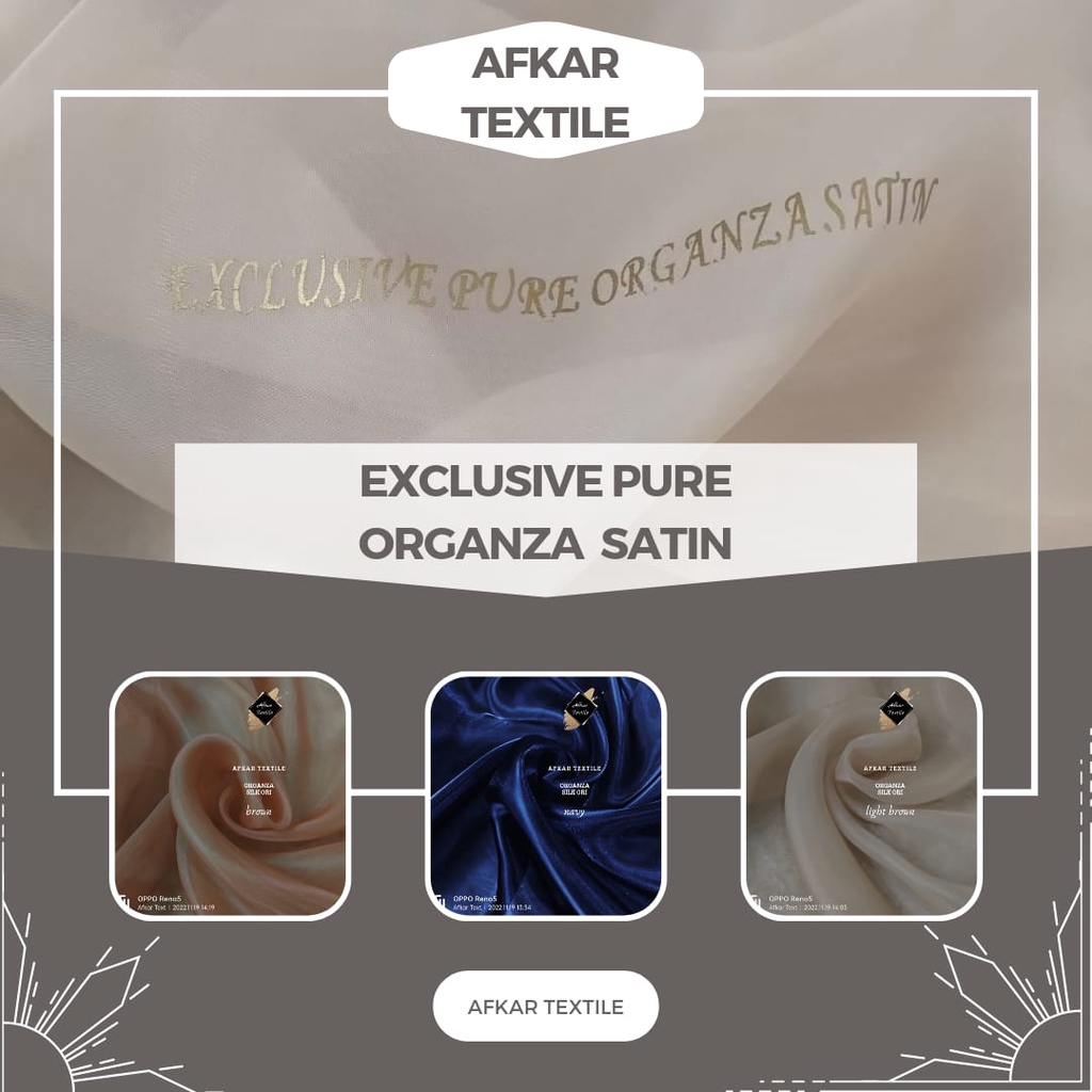 Jual Kain Organza Silk Premium Grade A - Exclusive Pure Organza Satin ...