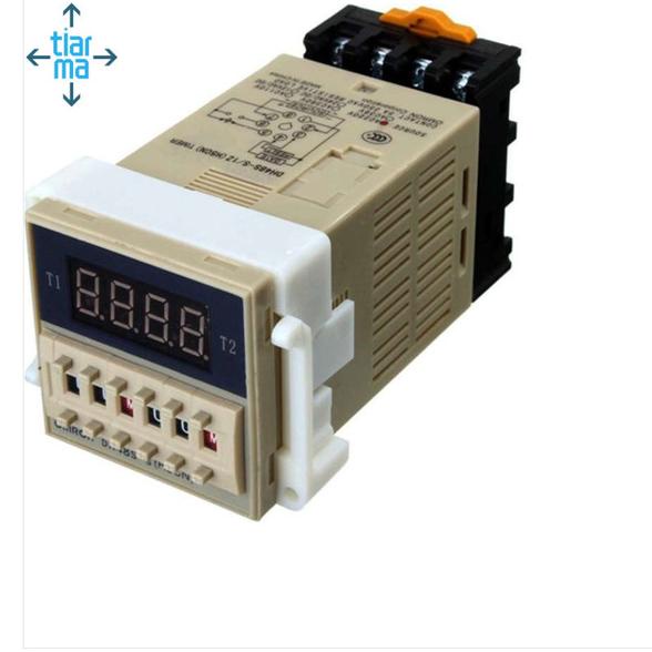 Jual Omron DH48S-S Digital Timer Precision Delay Time Relay Twin ...