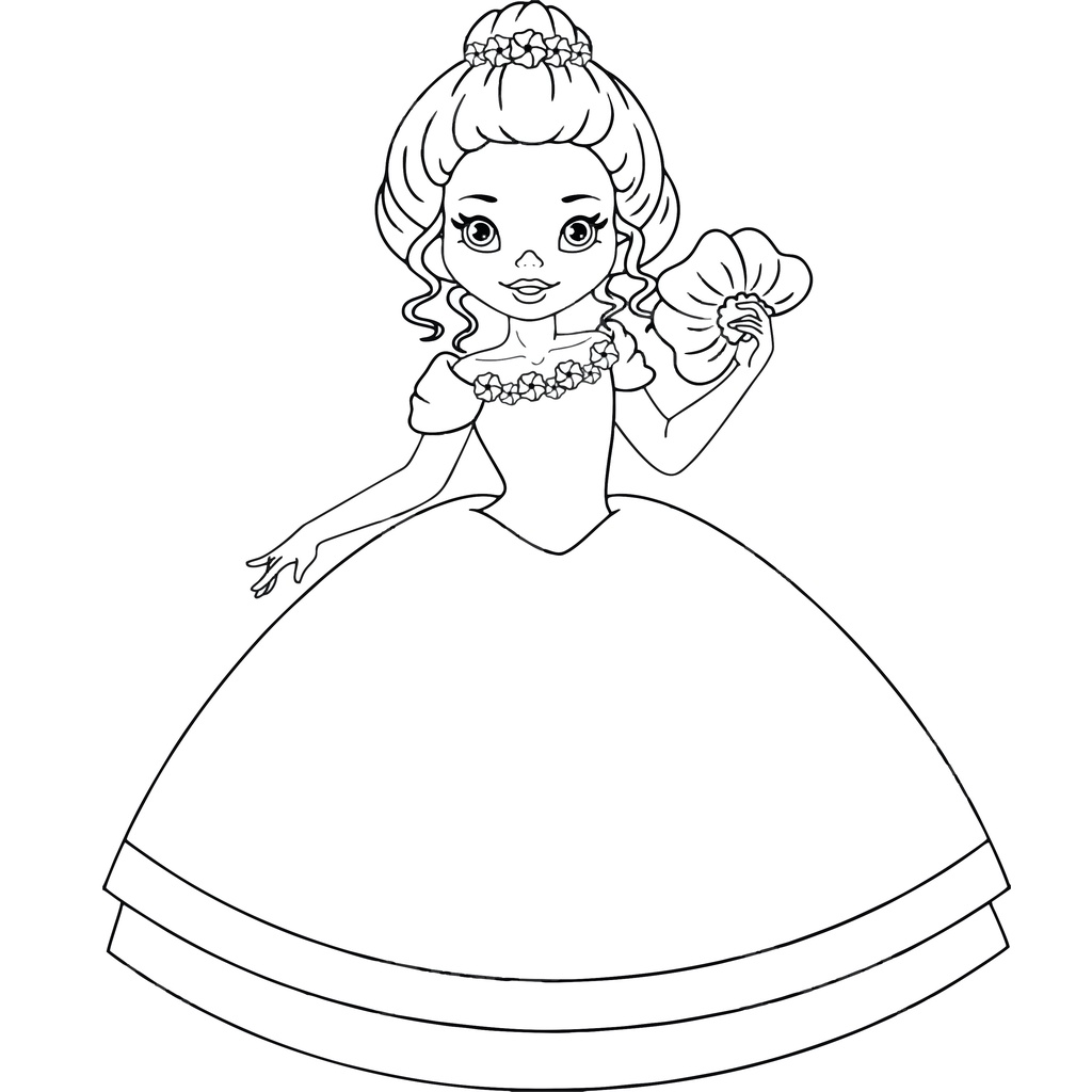 Jual Gambar Sketsa Mewarnai ~ PRINCESS/ Seketsa Lukis / Drawing Sketch ...