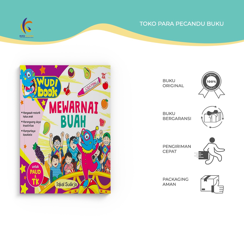 Jual Buku Mewarnai - Wudi Book : Mewarnai Buah - Iqbal Sudirja - Wahyu Media - Bukukaluku ...
