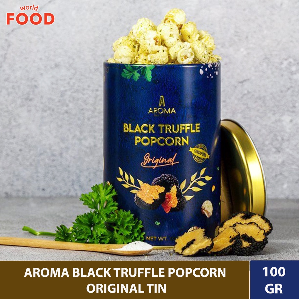 Jual AROMA BLACK TRUFFLE POPCORN ORIGINAL TIN 100GR | Shopee Indonesia