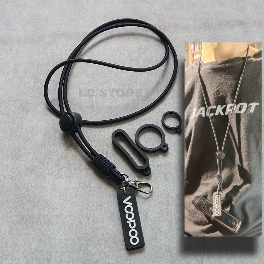 Jual Lanyard String Kalung Free 3x Karet Tali Gantungan Holder ID Card ...