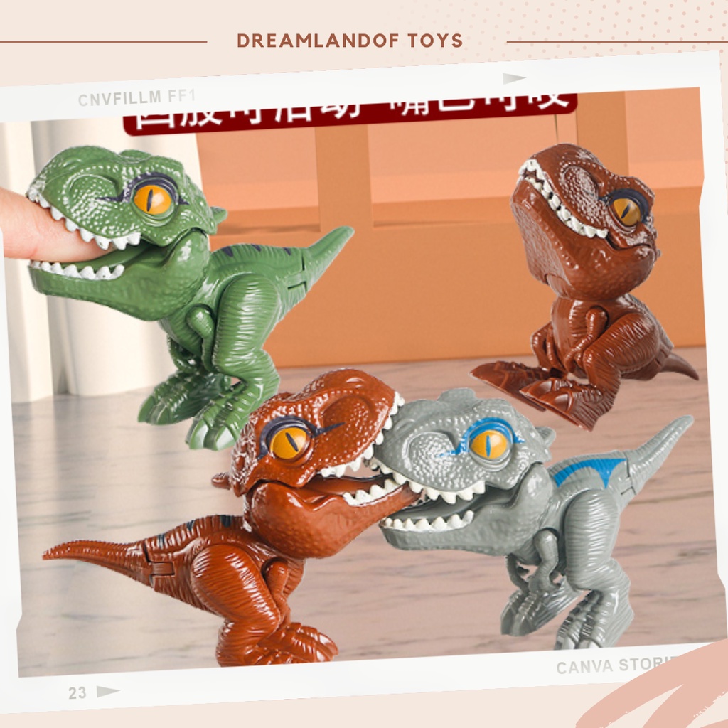 Jual Dinosaurus Dino Gigit Jari lucu/Figure T Rex Dino Miniatur Figur ...