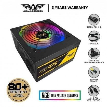 Jual Armaggeddon Voltron Gold 475 RGB Power Supply PSU | Shopee Indonesia