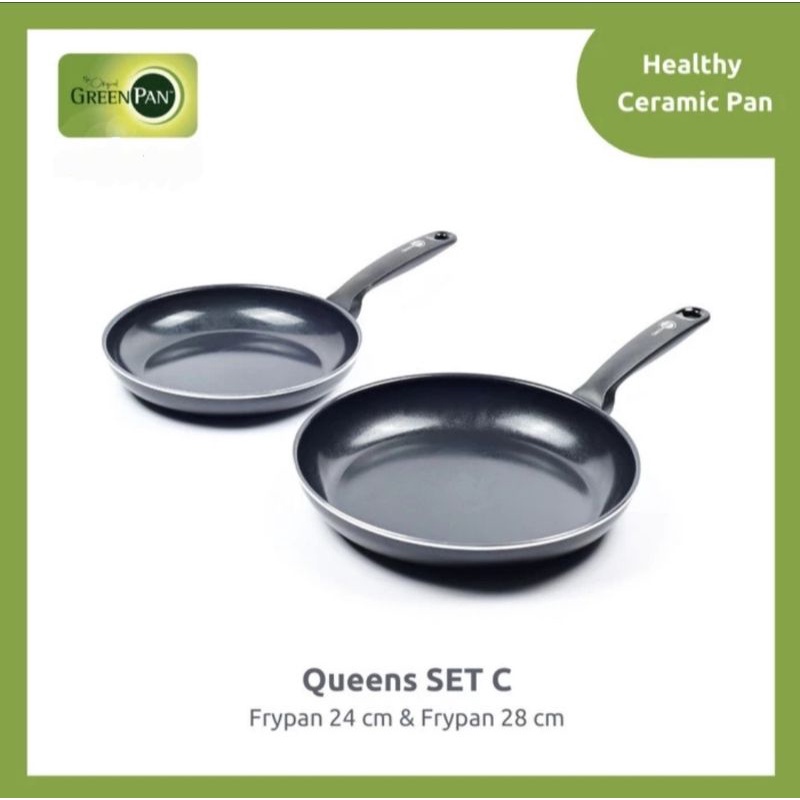 Jual GreenPan Queens Set C - Isi 2 Pcs Fry Pan | Shopee Indonesia