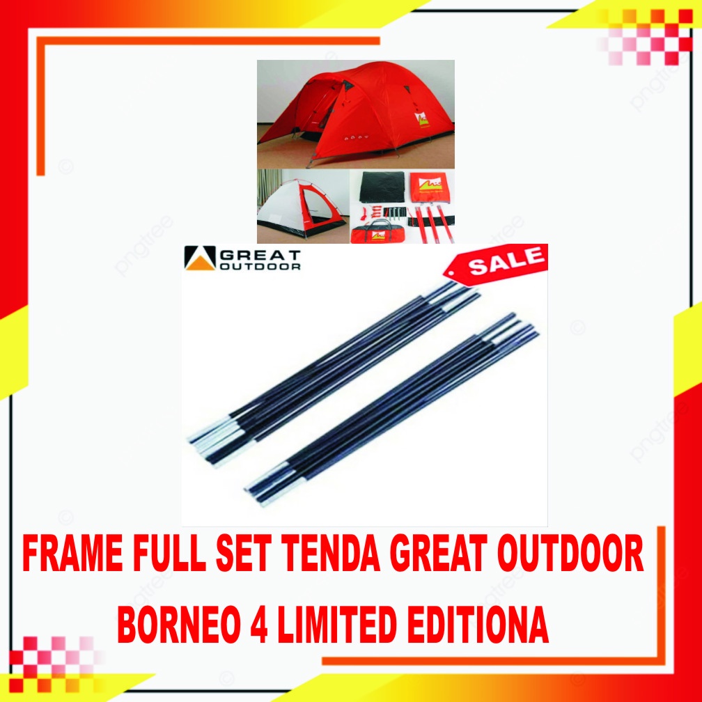 Jual TERMURAH FRAME TENDA DOME GREAT OUTDOOR BORNEO JAVA 4 PRO BORNEO 4 ...