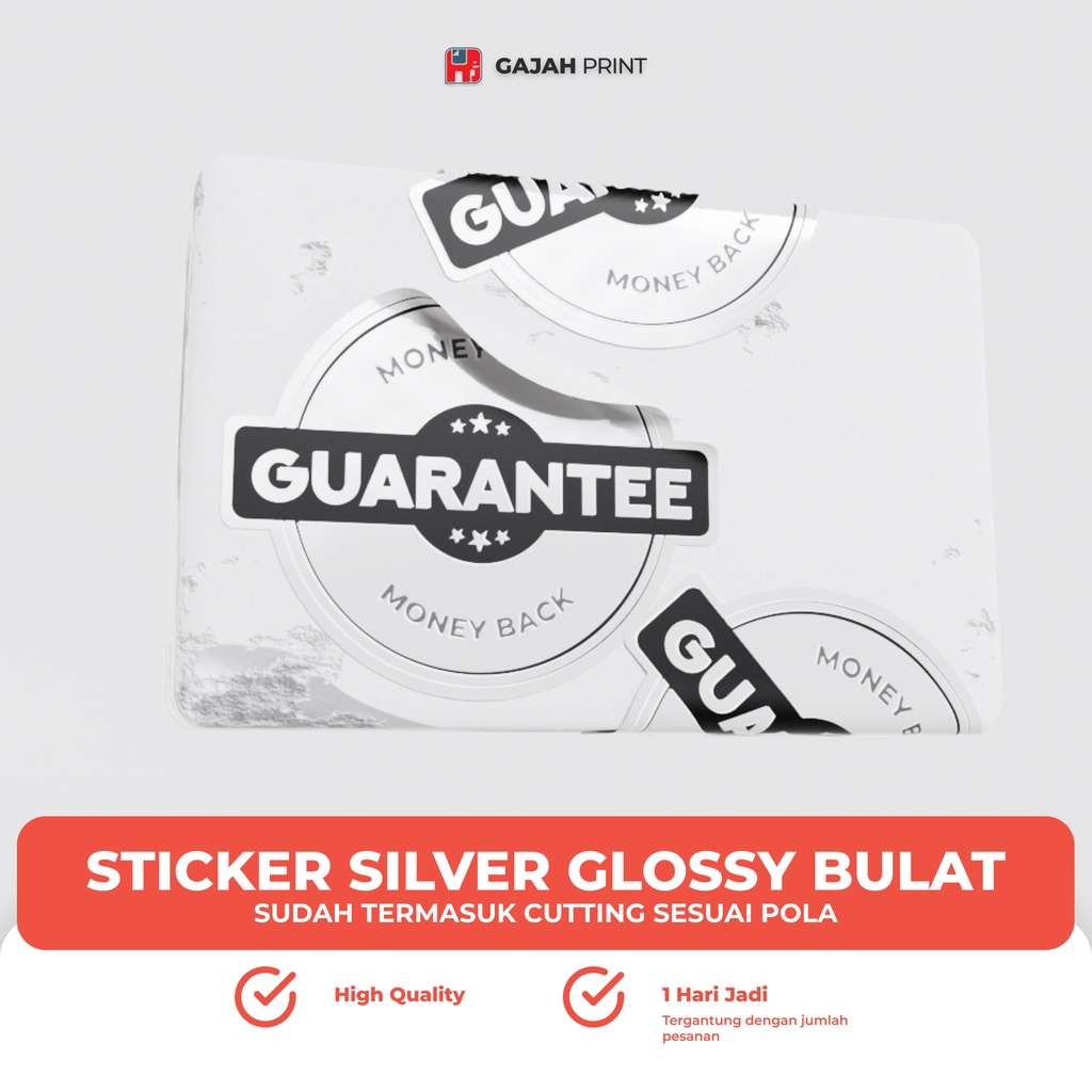 Jual Stiker Silver Glossy A3+ Custom / Stiker Metalic Glossy + Cutting ...