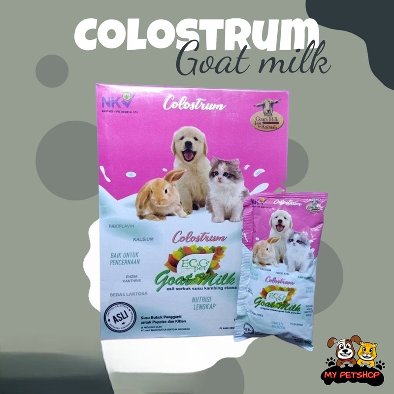 Jual Colostrum goat milk 1 box isi 10 sachet 20gr - ecopet colostrum ...