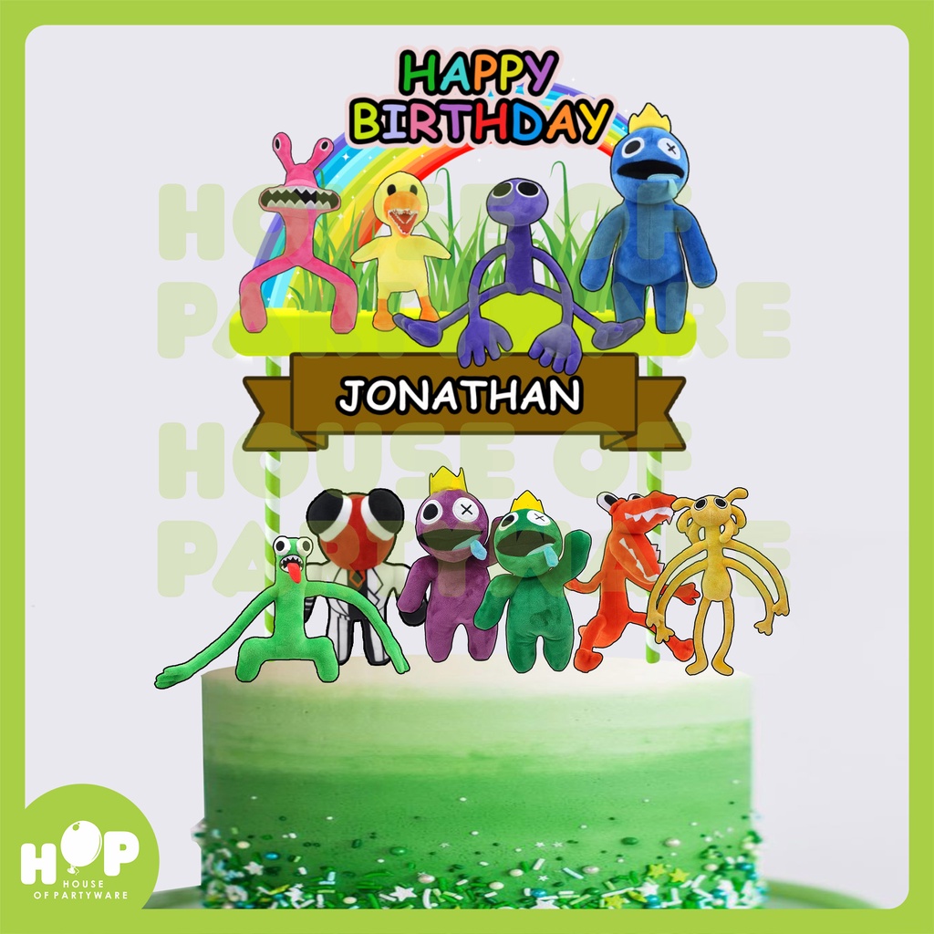 Jual Cake Topper RAINBOW FRIENDS ROBLOX bisa Custom Nama / Hiasan Kue ...
