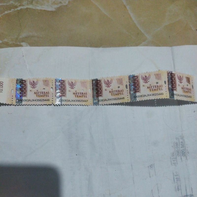 Jual Materai 10000 Meterai Tempel 10.000 Sepuluh Ribu Rupiah Asli ...