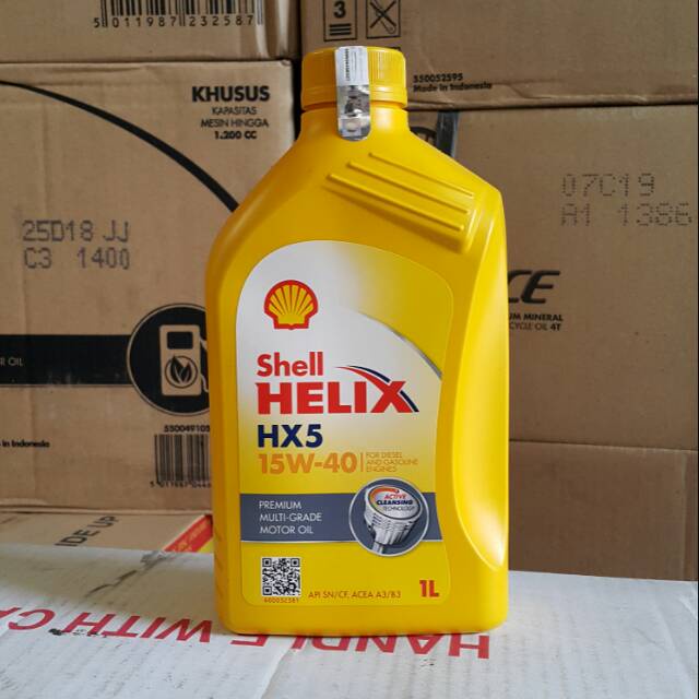 Jual Oli Shell Helix HX5 15W-40 1L | Shopee Indonesia