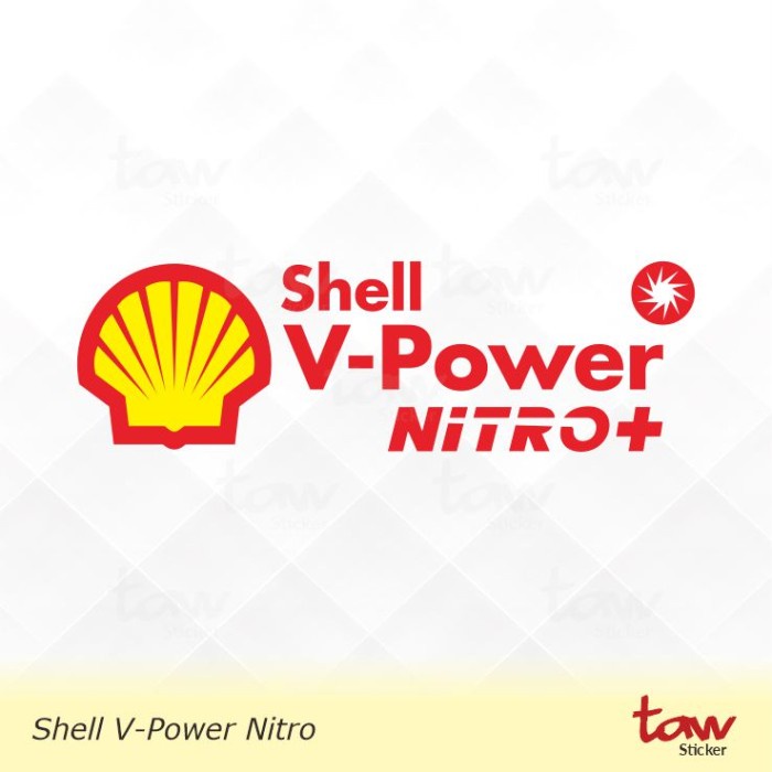 Jual Shell V Power Nitro Cutting Sticker Stiker mobil motor Laptop Helm ...