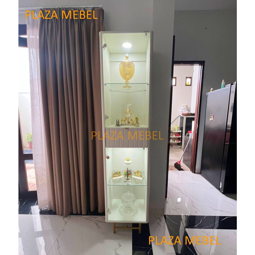 Jual Lemari Hias / Rak Kaca Display Pajangan / MUNICH LH50 Putih Kecil ...
