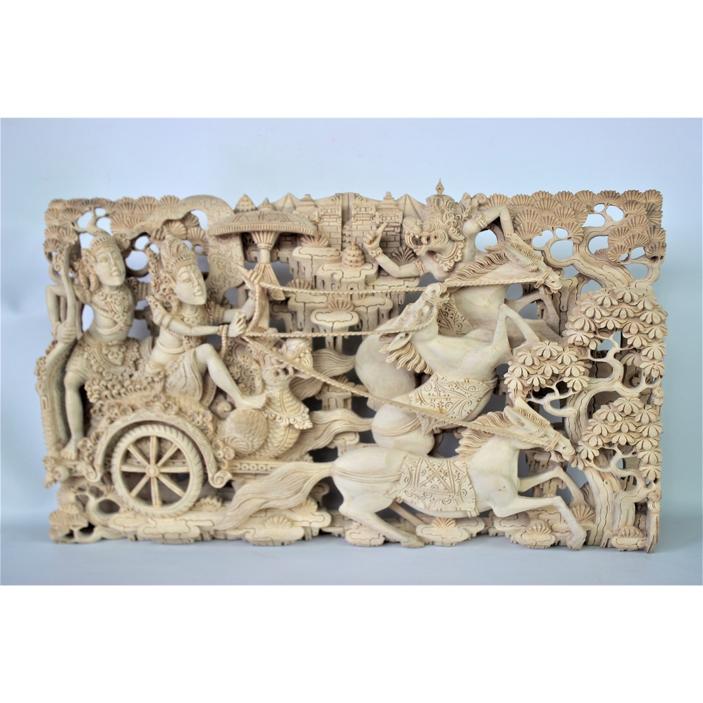 Jual Ukiran Kayu Bali Hiasan Dinding Patung Buatan Tangan Ukuran 50 x ...