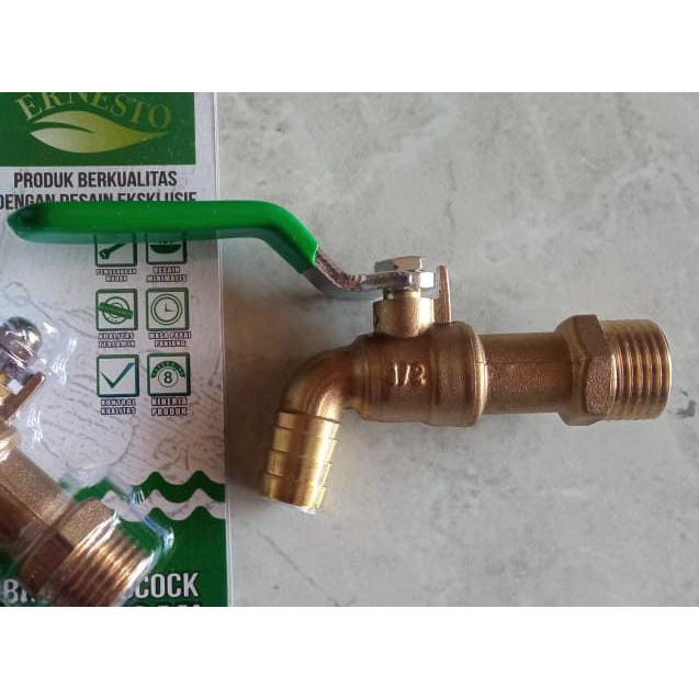 Jual Kran air Kuningan Ernesto / Kran Alinco gagang Panjang ukuran 1/2 ...