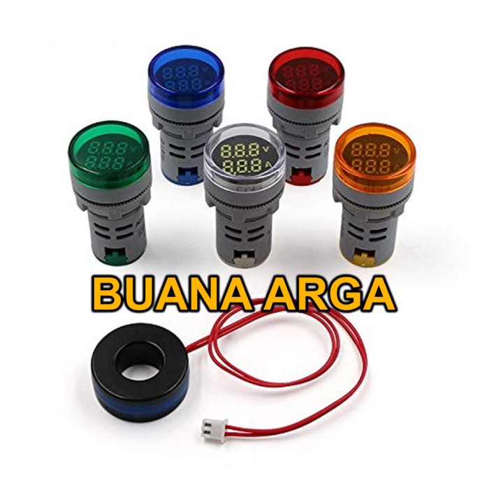 Jual Plc Pilot Lamp Led With Volt Meter + Ampere Meter | Shopee Indonesia