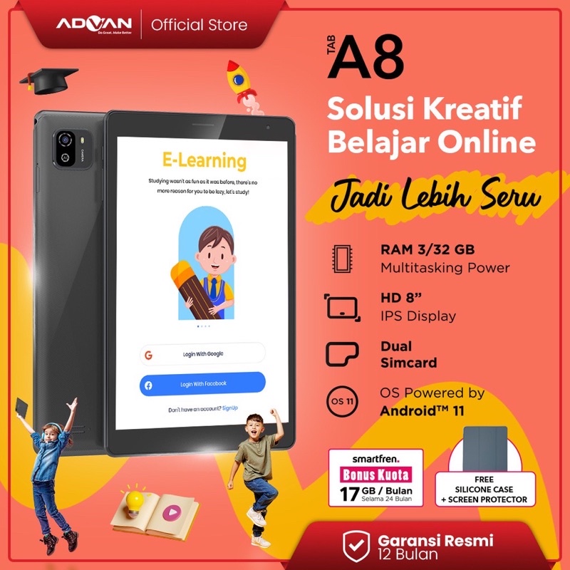 Jual Advan Tab A8 / Tablet Belajar Anak | Shopee Indonesia