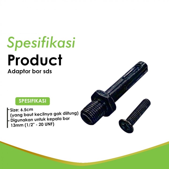 Jual Adaptor kepala bor SDS plus - 1/2" 20 UNF Adapter drill chuck ...
