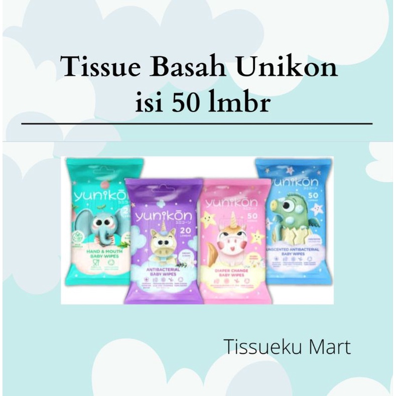 Jual Tissue Basah Yunikon isi 50 lmbr grosir (min 3 pak) | Shopee Indonesia