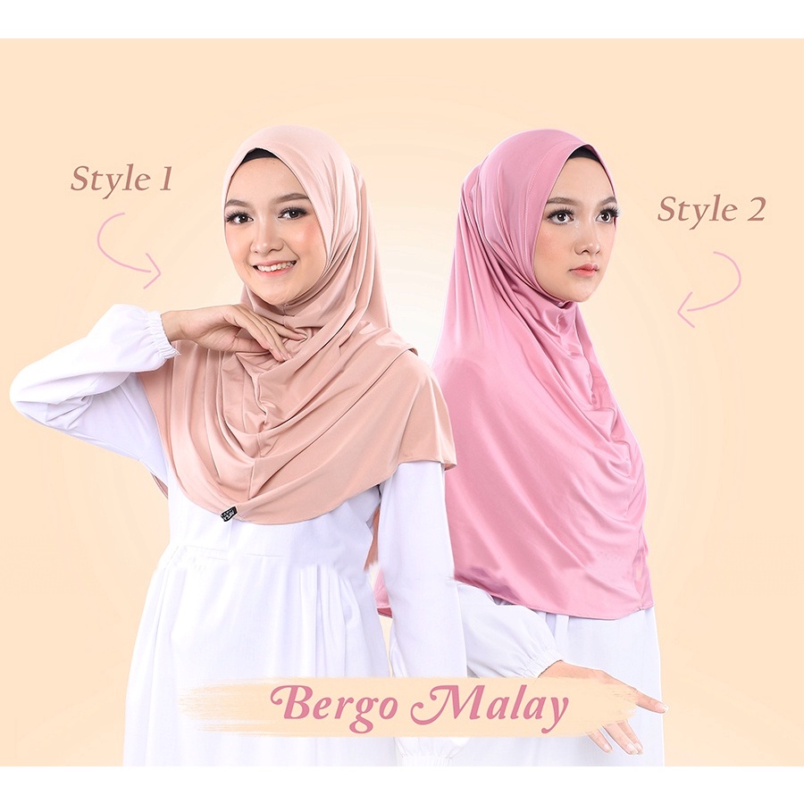 Jual Hijab Bergo DAISY Instan MALAY JERSEY Sport Malay Non Ped | Shopee Indonesia