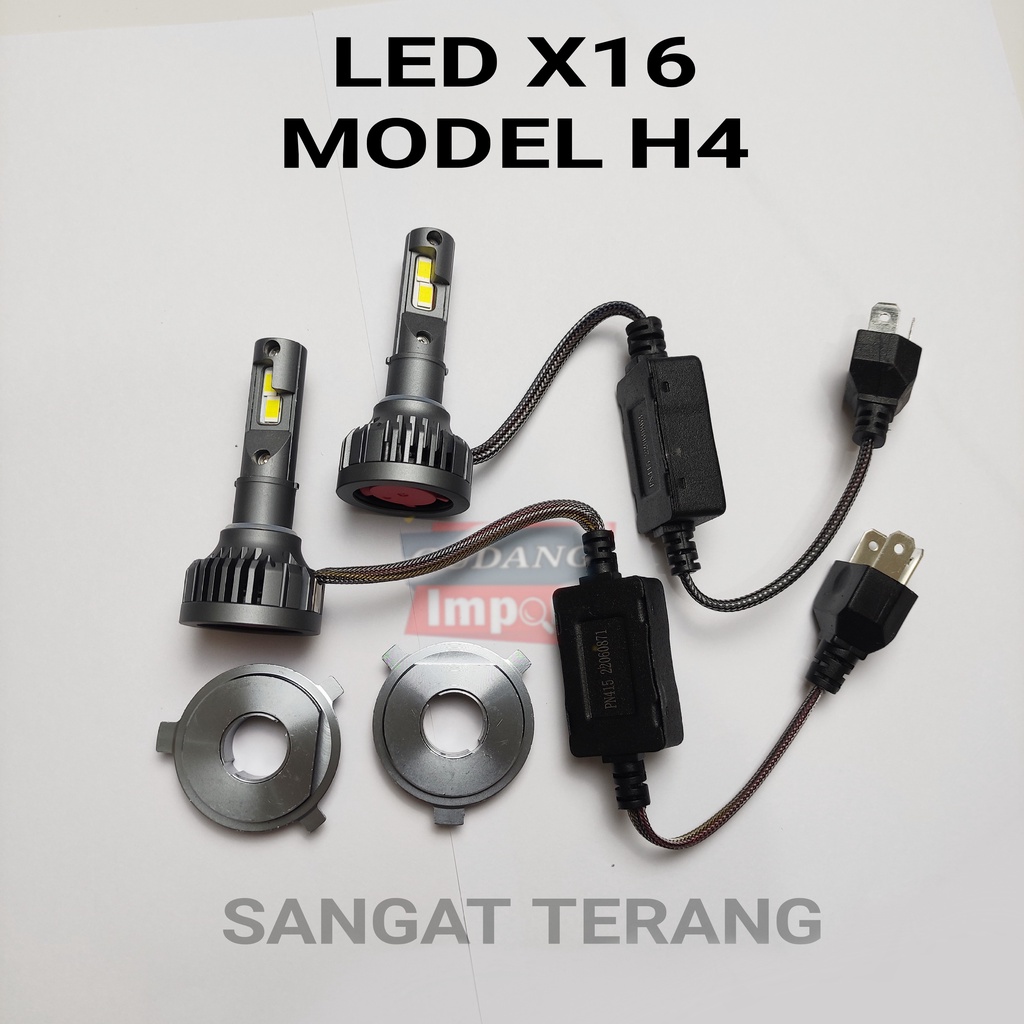 Jual LAMPU LED MOBIL X16 SUPER TERANG H4 H11 H16 H1 H7 H8 H9 65 WATT | Shopee Indonesia