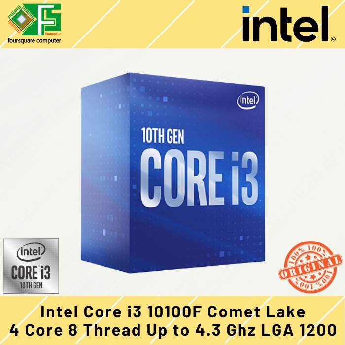 Jual Processor Intel Core i3 10100F 3.60GHz 4 Core - LGA1200 Gen 10 | Shopee Indonesia