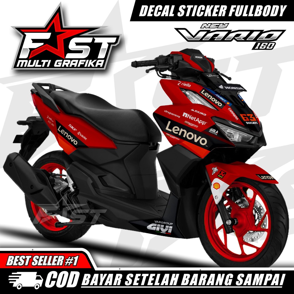Jual stiker striping vario 160 stiker fullbody honda vario 160 stiker ...